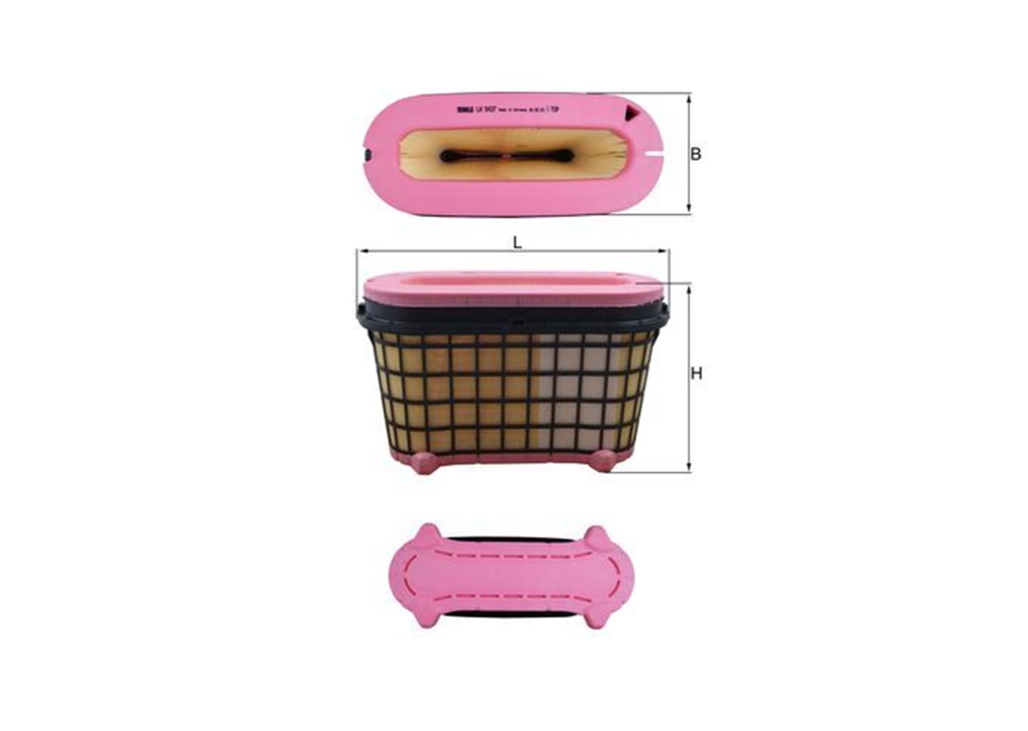 MAHLE filter zraka MB LX3555/LX5437 S USMJERIVAČEM ACTROS MP4