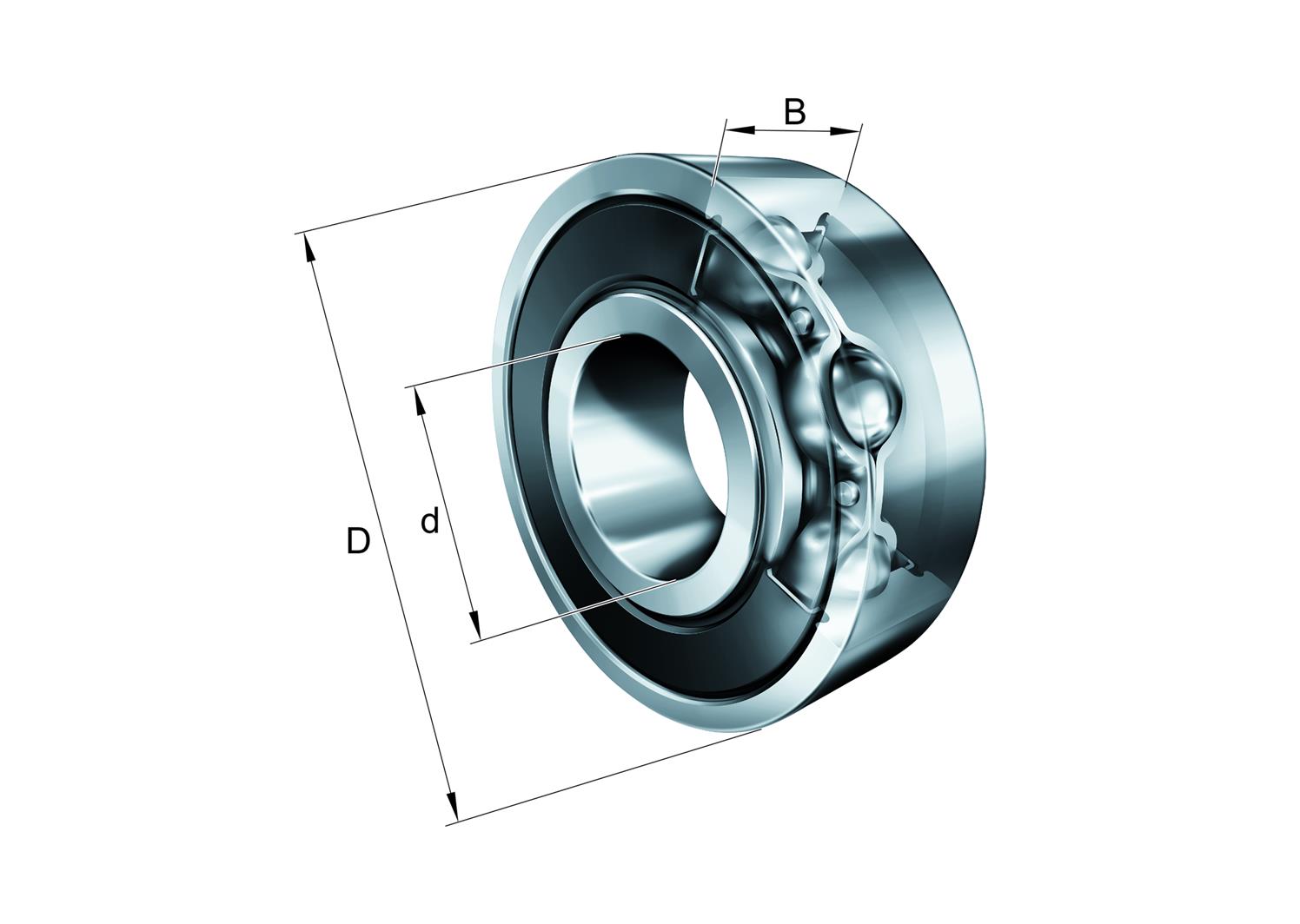 LEŽAJ KUGLIČNI RADIJALNI 6309-2RSR - 45X100X25 (6309-2RS) FAG