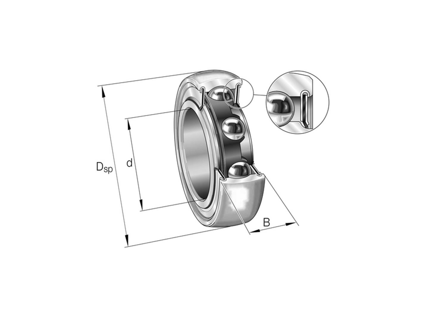 Ležaj upeti 210-xl-npp-b - 50x90x20 INA