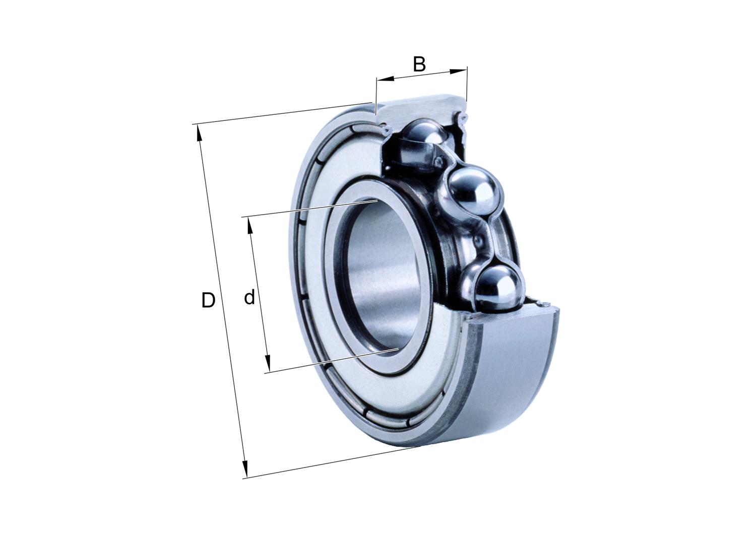FAG LEŽAJ KUGLIČNI RADIJALNI 6309-2Z-C3 - 45X100X25